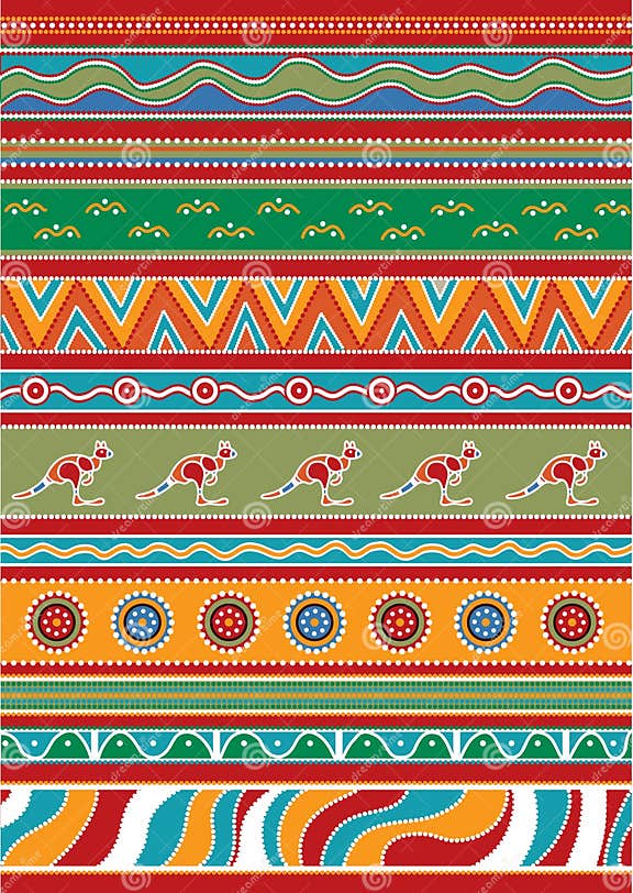 Set of Australian pattern stock vector. Illustration of back - 12089957