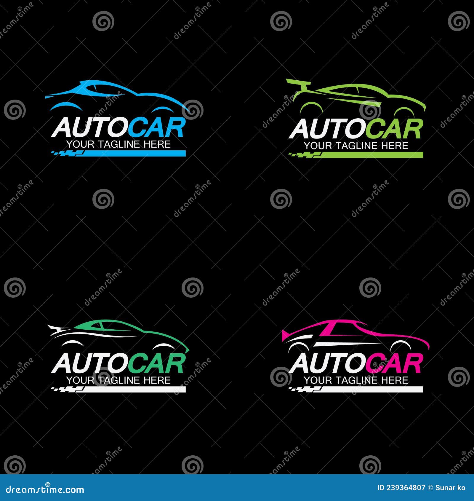 Set Auto Car Logo Symbol Icon Vector Design Template Stock Vector ...