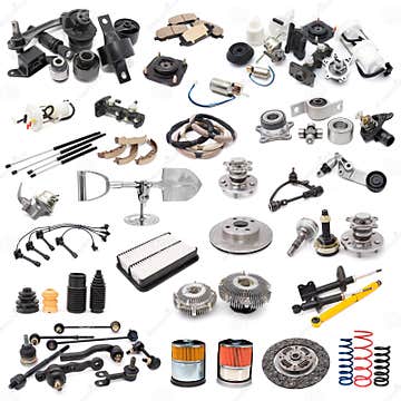 Set of auto parts stock image. Image of detail, automobile - 16829375
