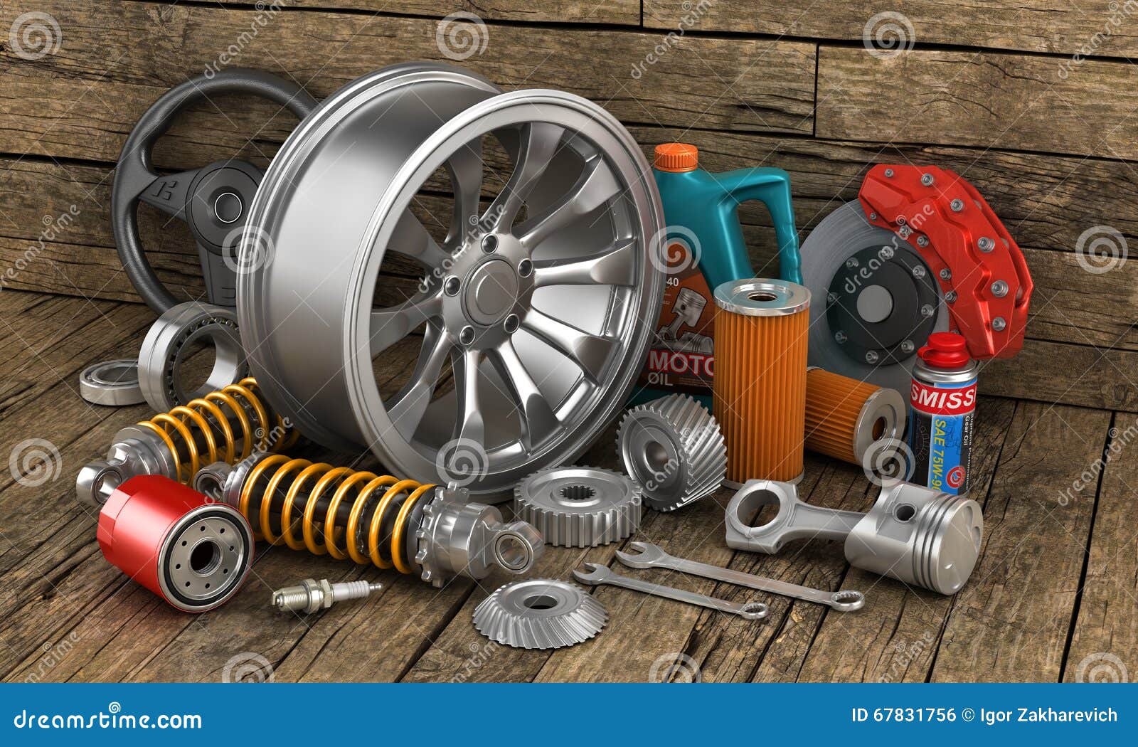 Set of auto parts on the stock photo. Image of drive - 67831756