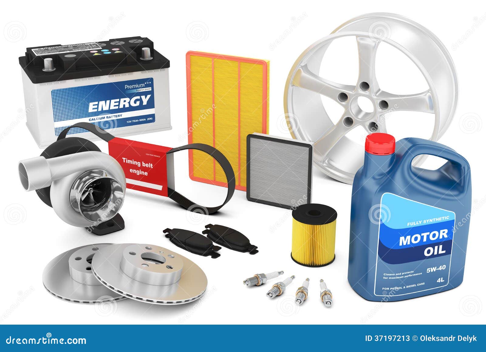 Set of auto parts stock illustration. Illustration of disk - 37197213