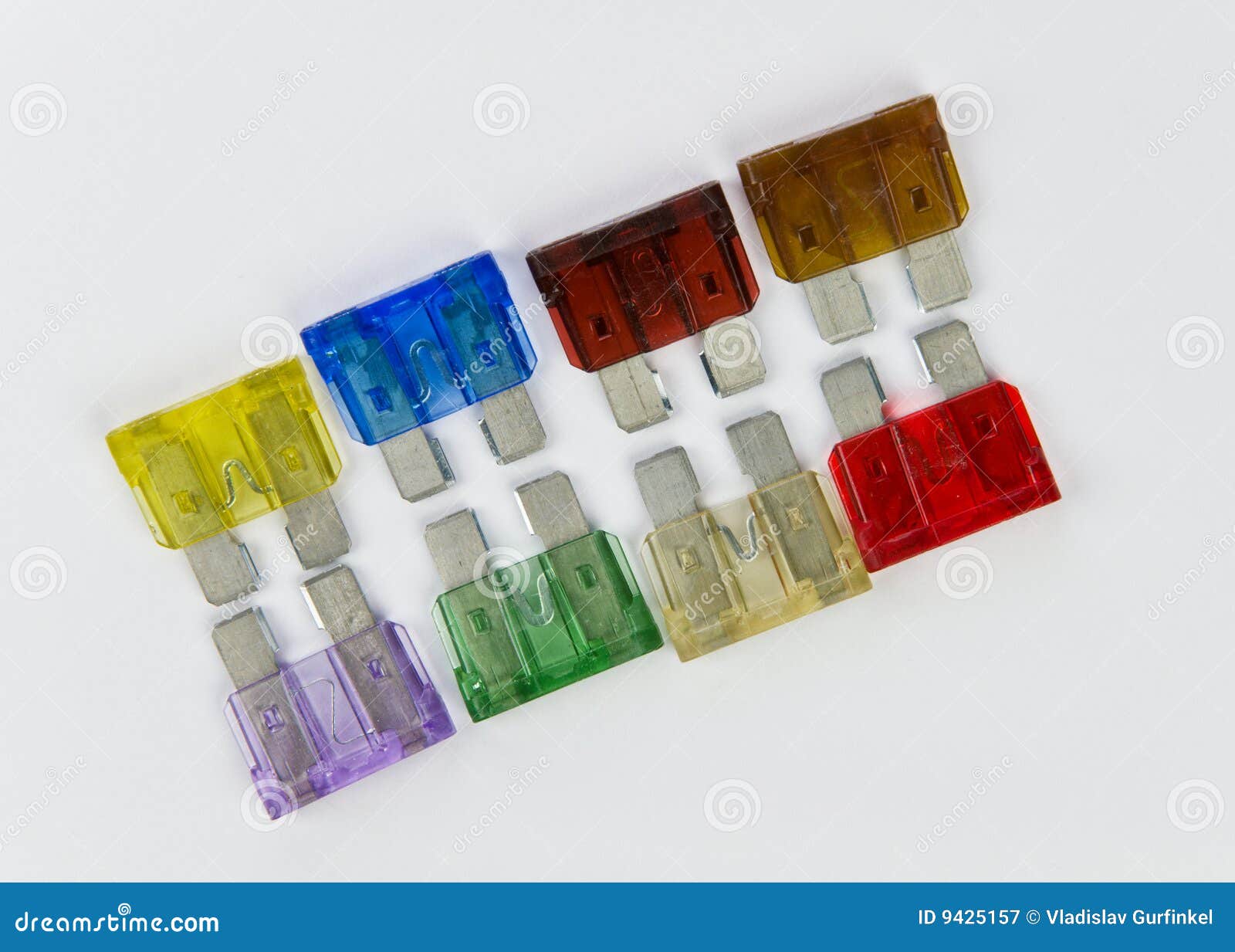 Set of automobile fuses stock image. Image of voltage - 9425157