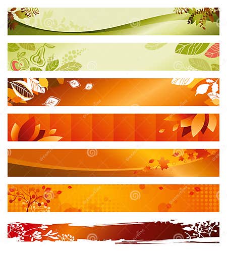 Set of autumn banners stock vector. Illustration of banner - 40696815