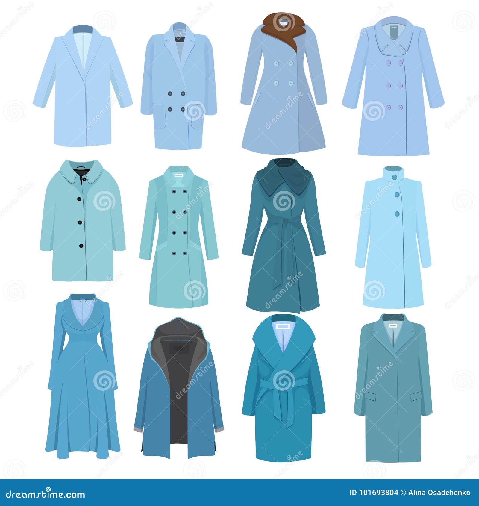 Winter Female Coat Stock Illustrations 6 189 Winter Female Coat Stock