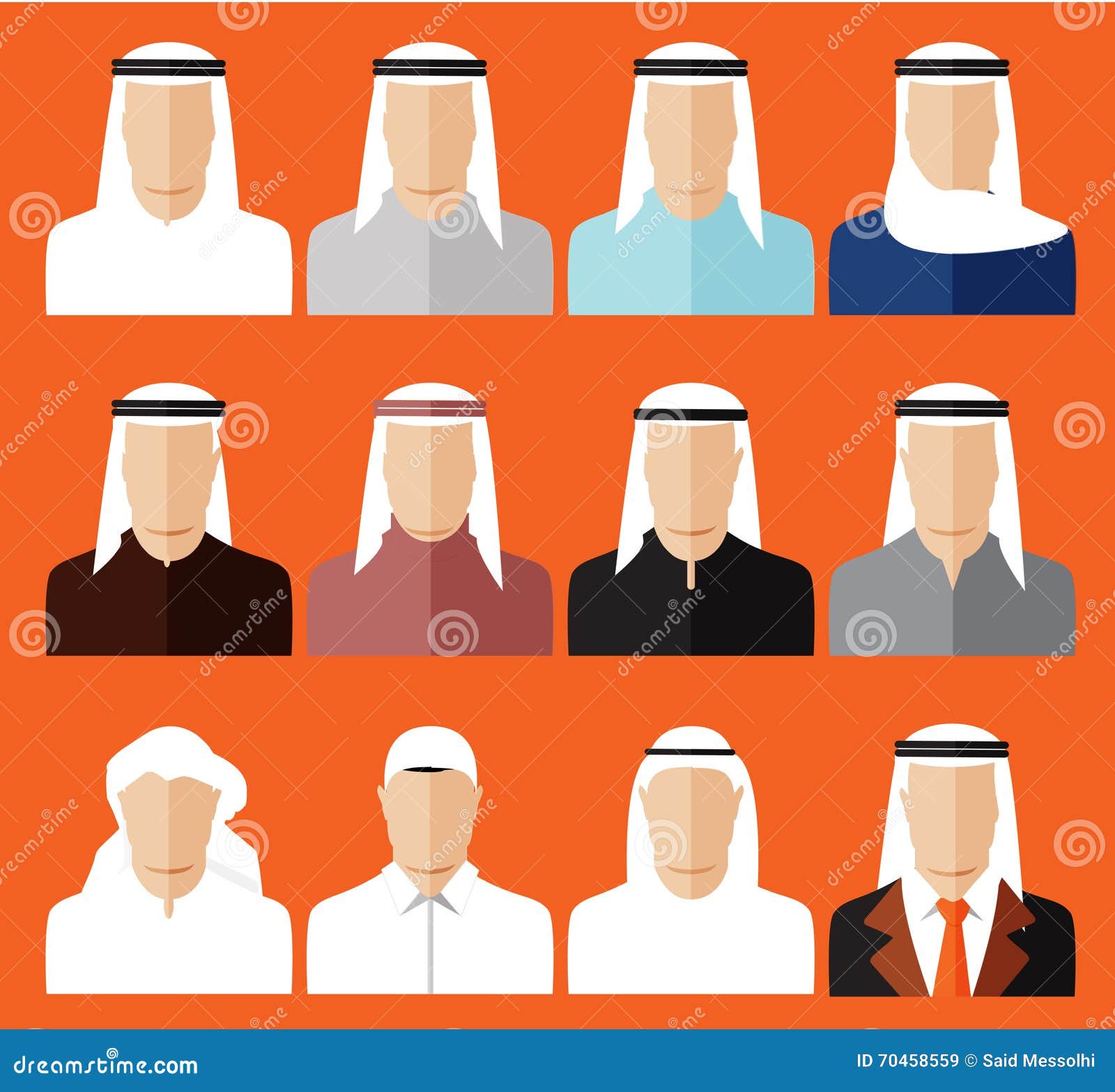 Set of Avatar Color Icons stock vector. Illustration of beauty - 70458559