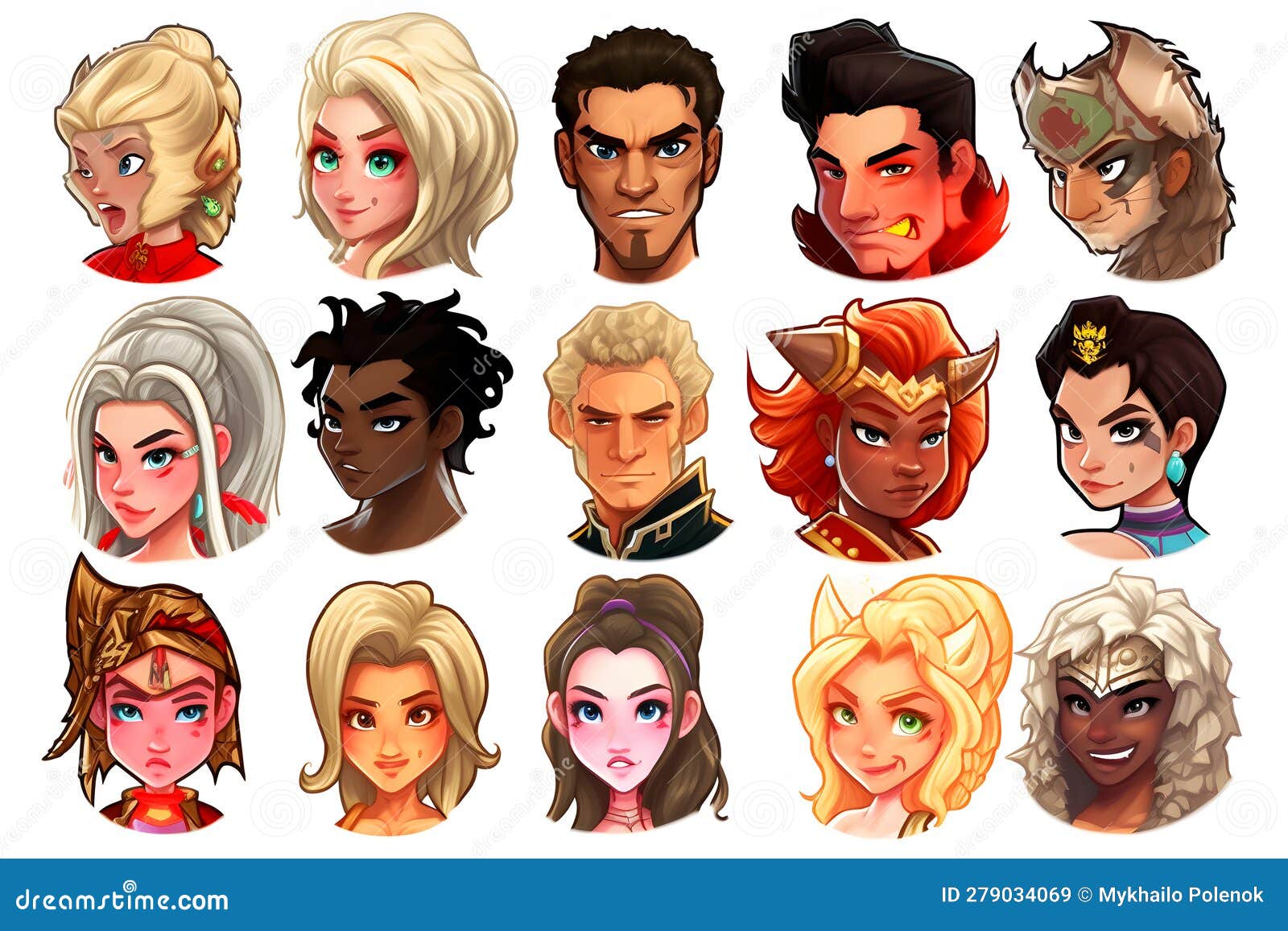 Set of Avatar with Different Characters on a White Background. Neural ...