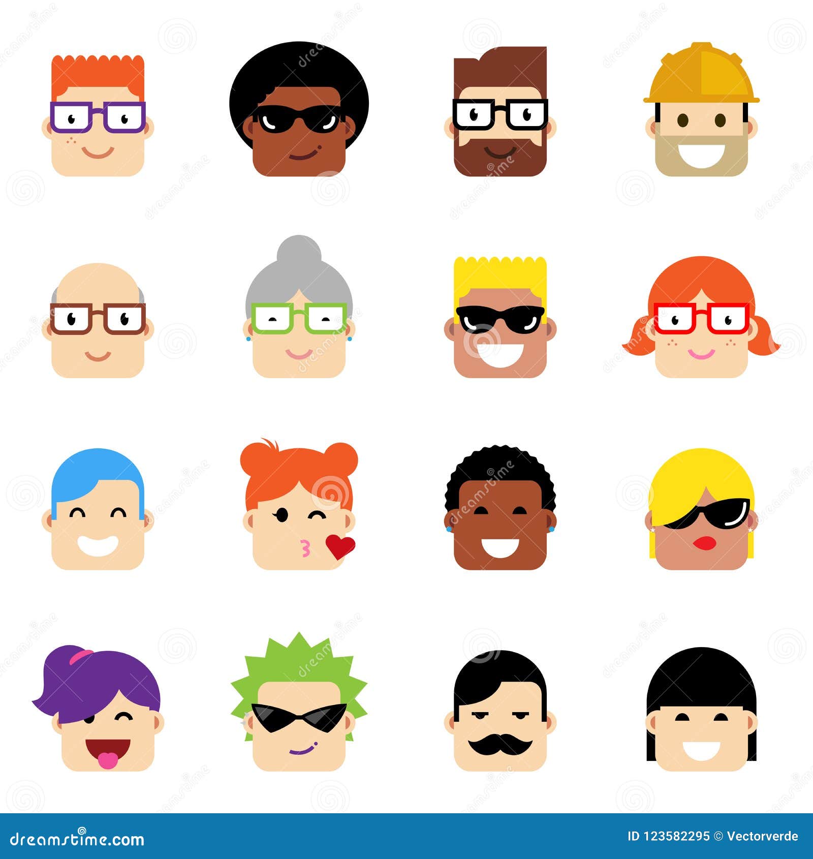 Set of avatars stock vector. Illustration of people - 123582295
