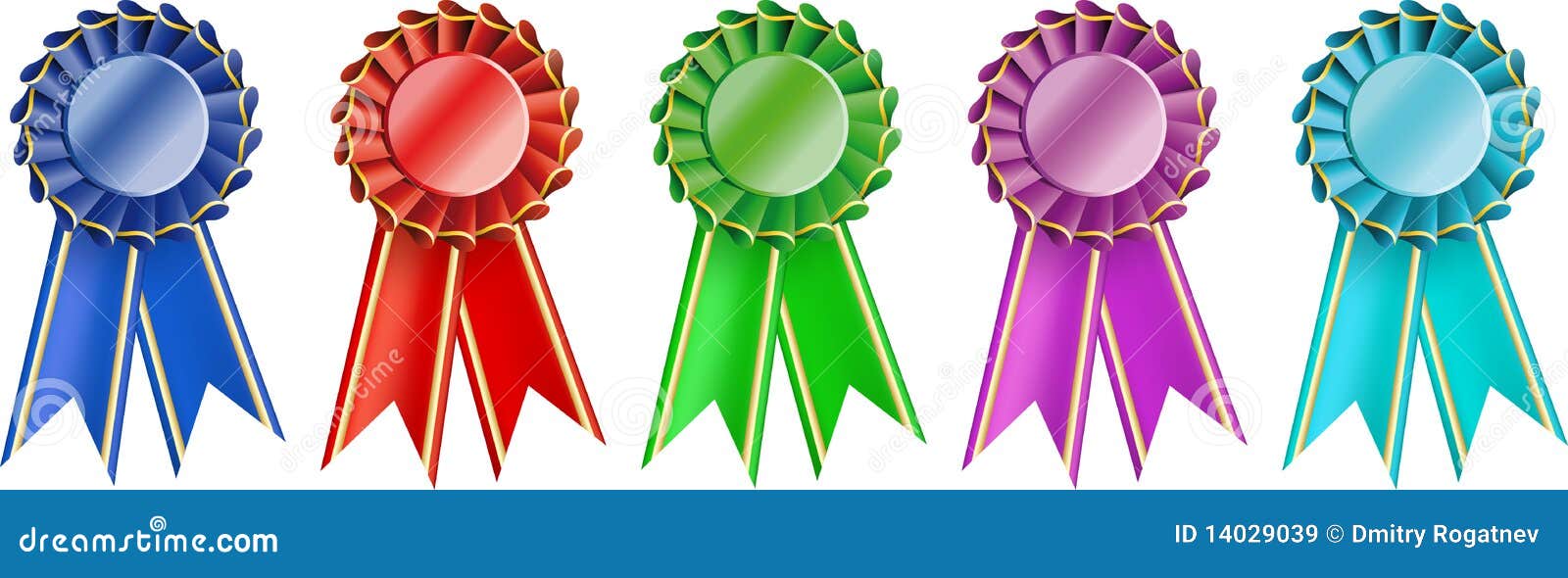 Set award ribbons stock vector. Illustration of achievement - 14029039