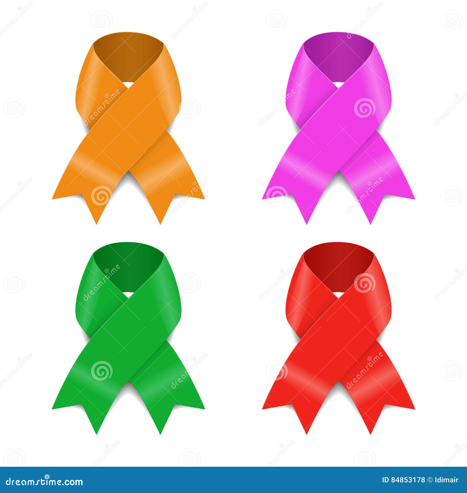 Set of Awareness Ribbons, Vector Illustration Stock Vector ...