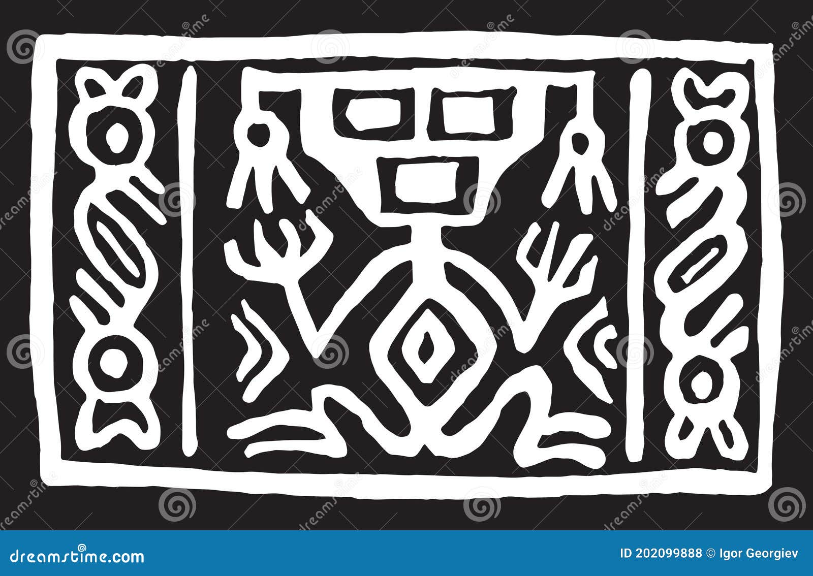 Ancient Mexican Design. Set of Aztec Labels and Elements. Vector Set ...