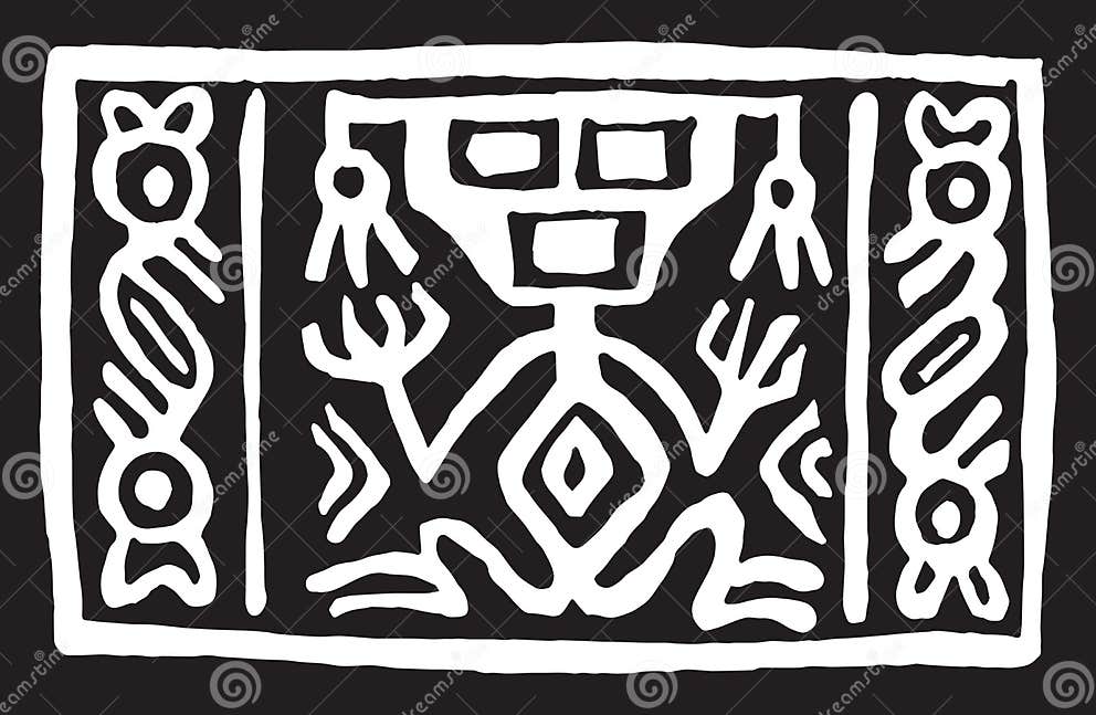 Ancient Mexican Design. Set of Aztec Labels and Elements. Vector Set ...