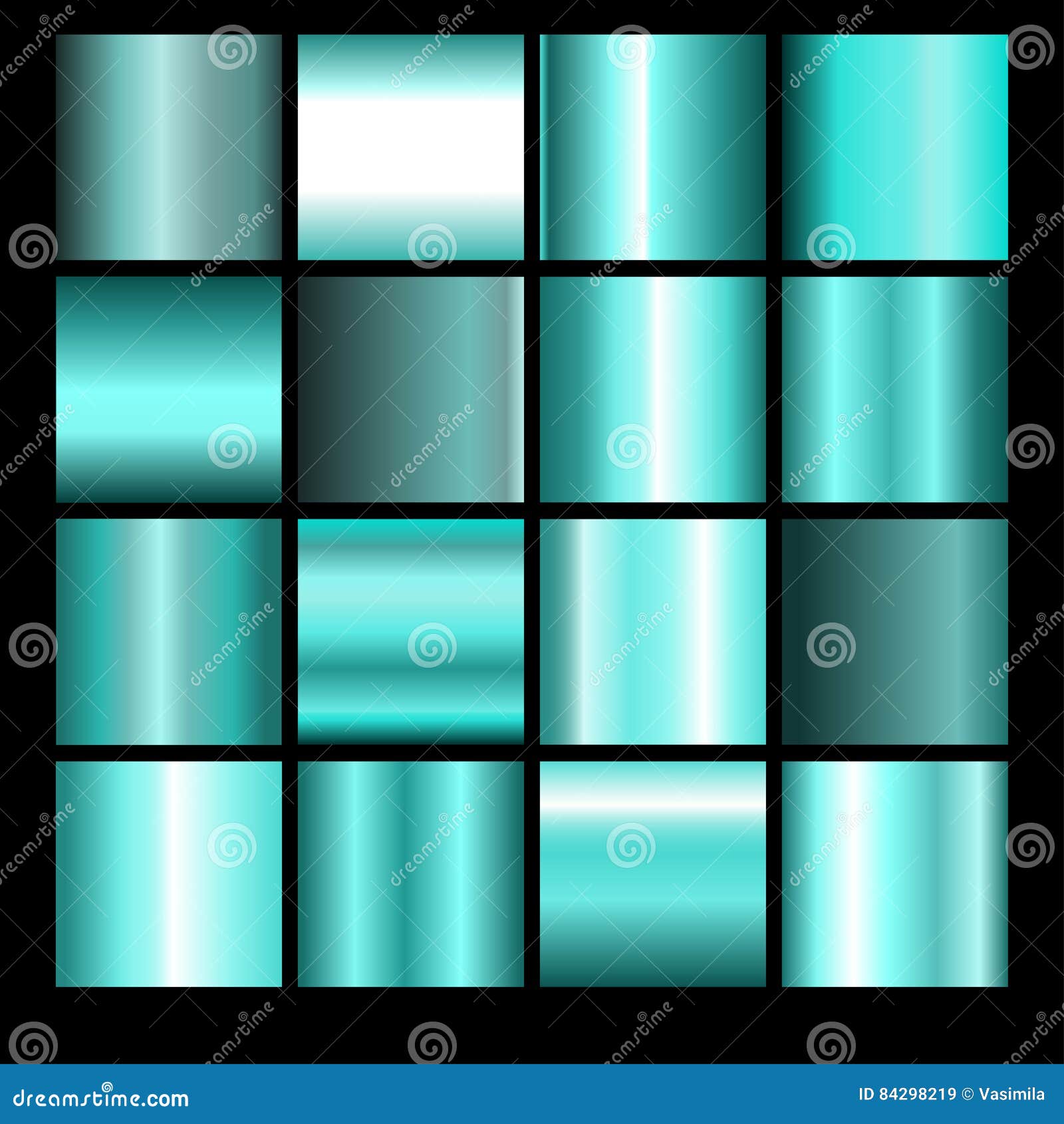 Set of azure gradients stock vector. Illustration of frame - 84298219