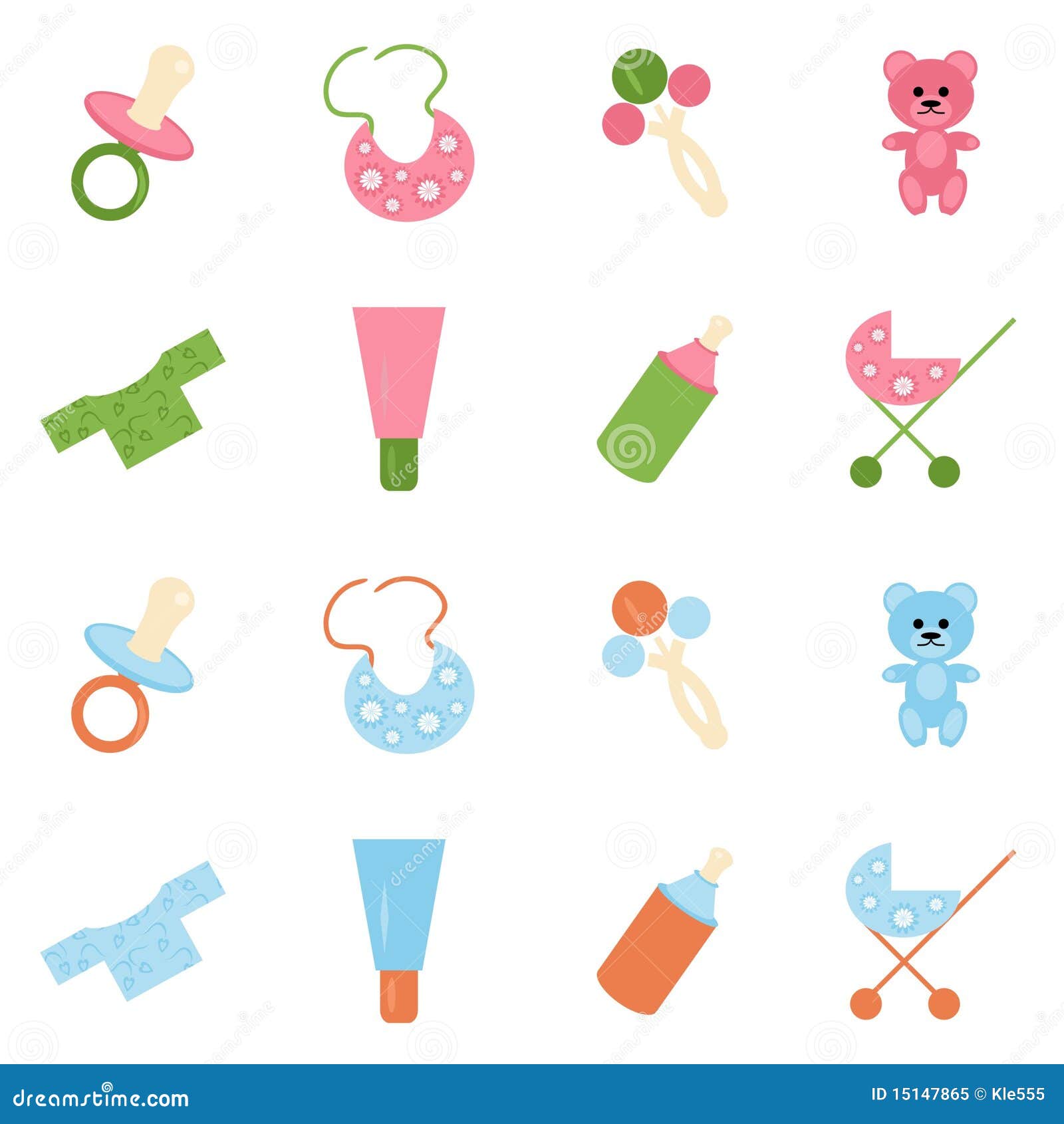 Baby Objects Clip Art Set Royalty-Free Stock Photo | CartoonDealer.com ...
