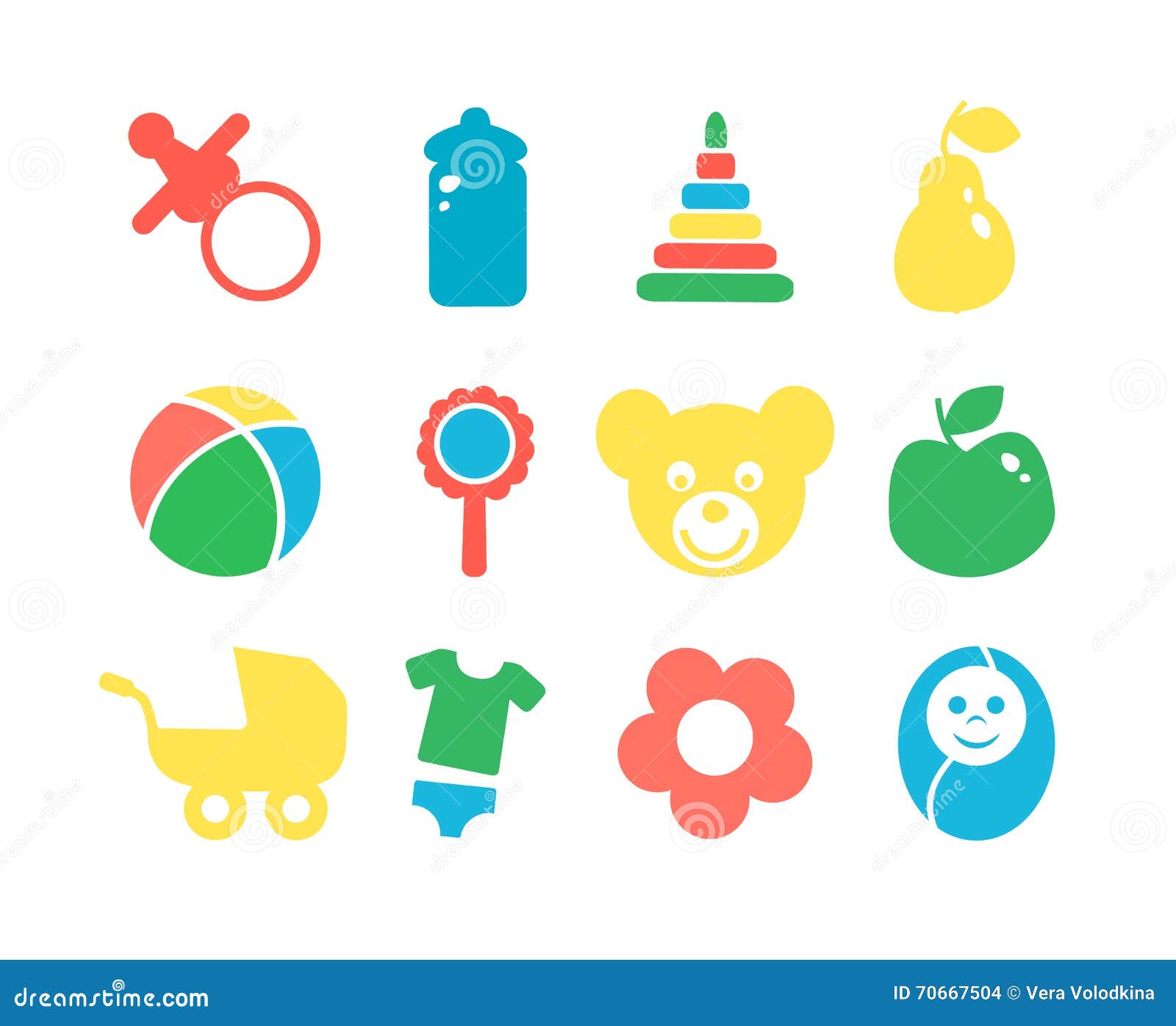 Baby Objects Clip Art Set Royalty-Free Stock Photo | CartoonDealer.com ...