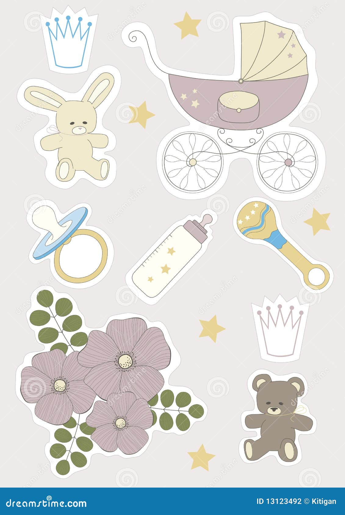 Baby Objects Clip Art Set Royalty-Free Stock Photo | CartoonDealer.com ...