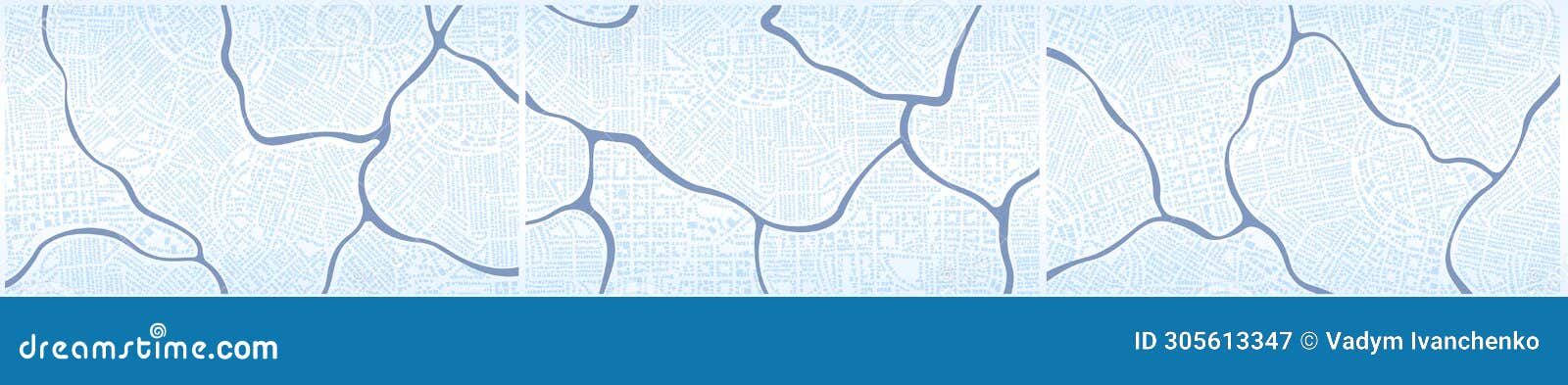 Set of Backdrops Map. Abstract Flat Style, Background. View from Above ...