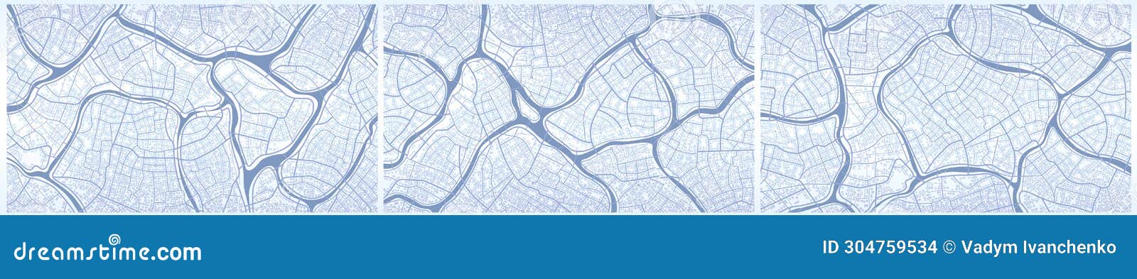 Set of Backdrops Map. Abstract Flat Style, Background. View from Above ...