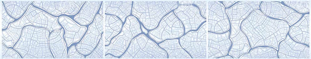 Set of Backdrops Map. Abstract Flat Style, Background. View from Above ...