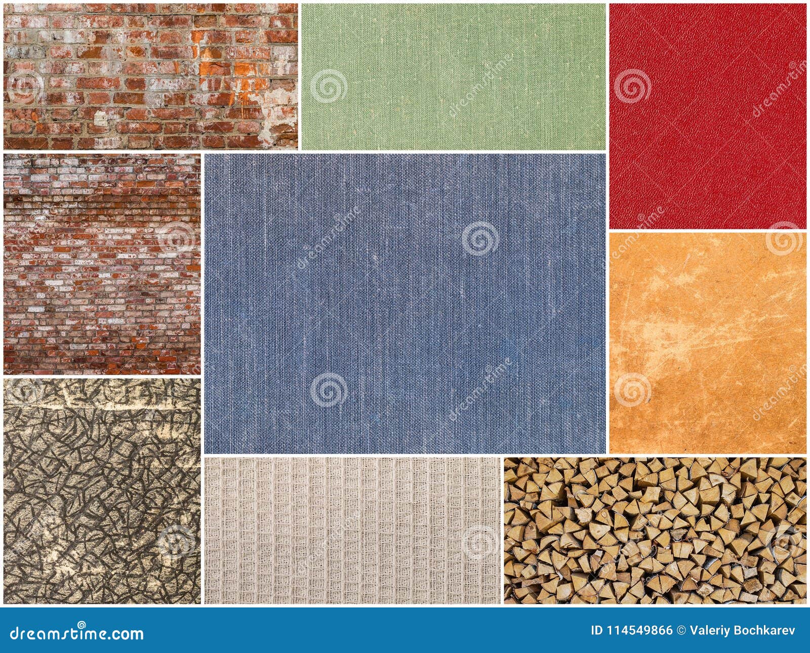 Collection of Different Backgrounds and Textures. Stock Photo - Image ...