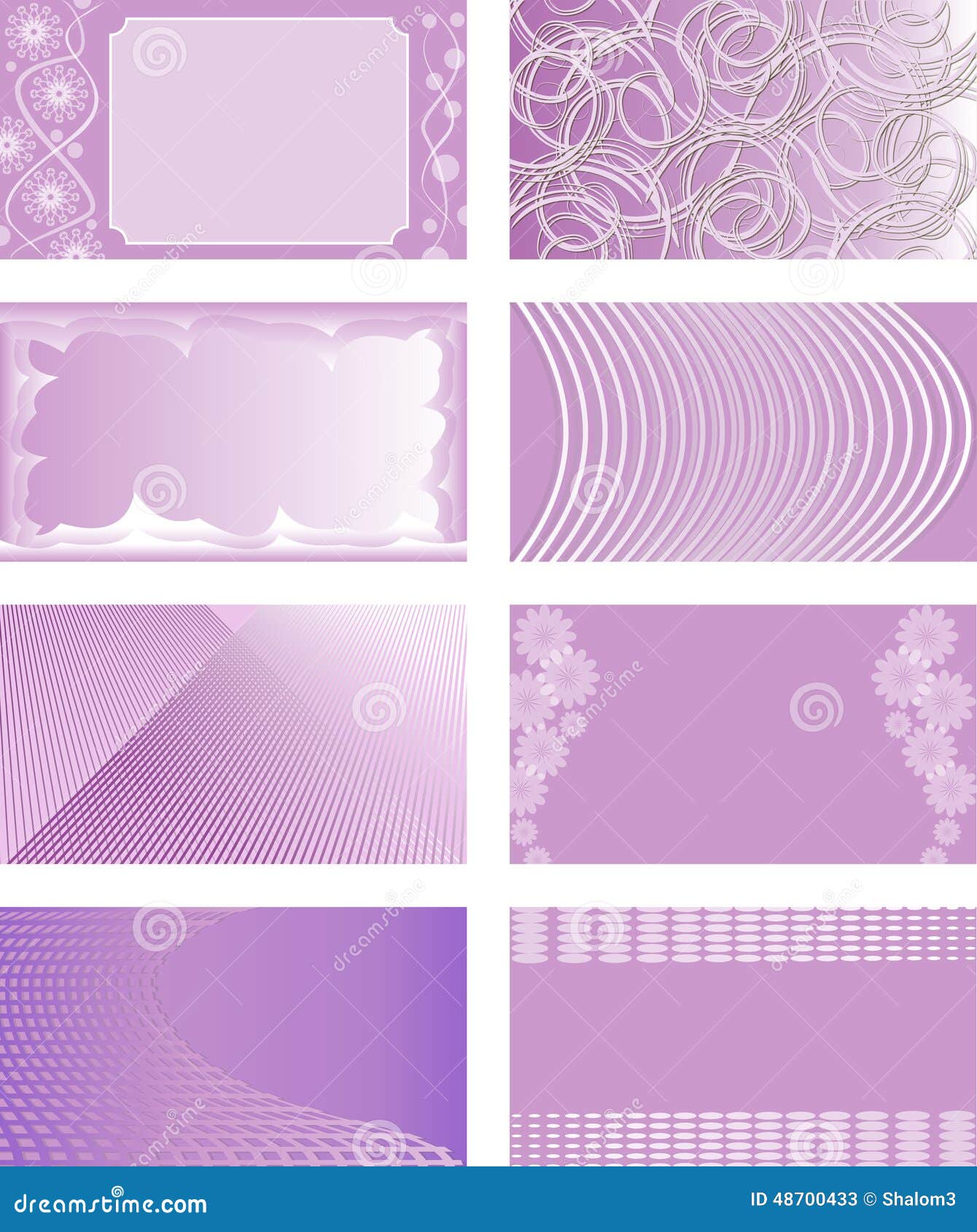 A Set of Background for Small Cards Stock Vector - Illustration of ...