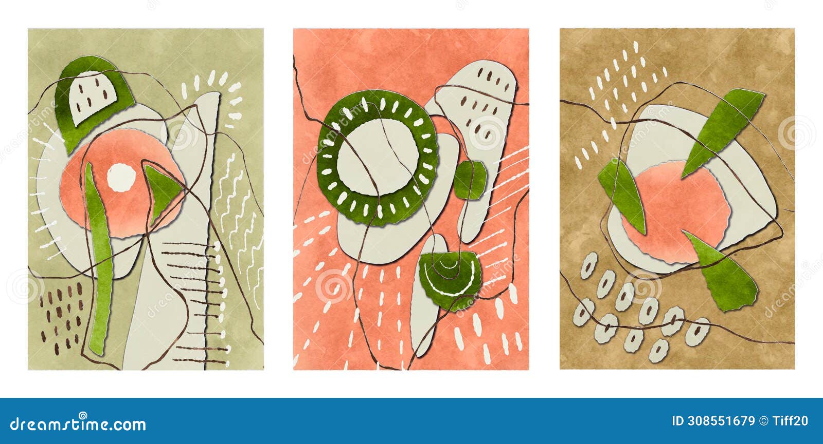 A Set of Backgrounds with an Abstract Pattern. Paper Applique Stock ...