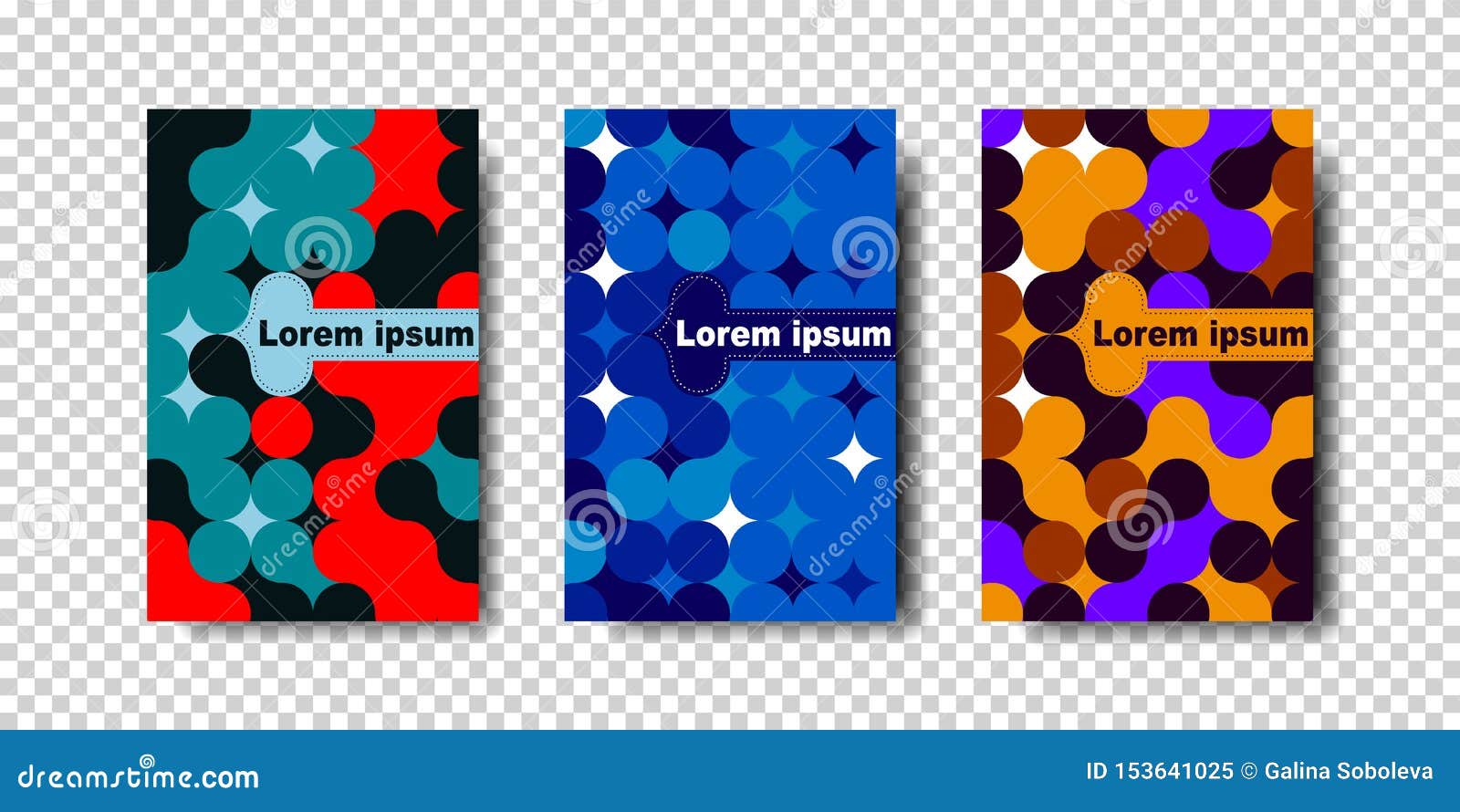 A Set of Backgrounds of Colored Circles in Cold Saturated Colors ...