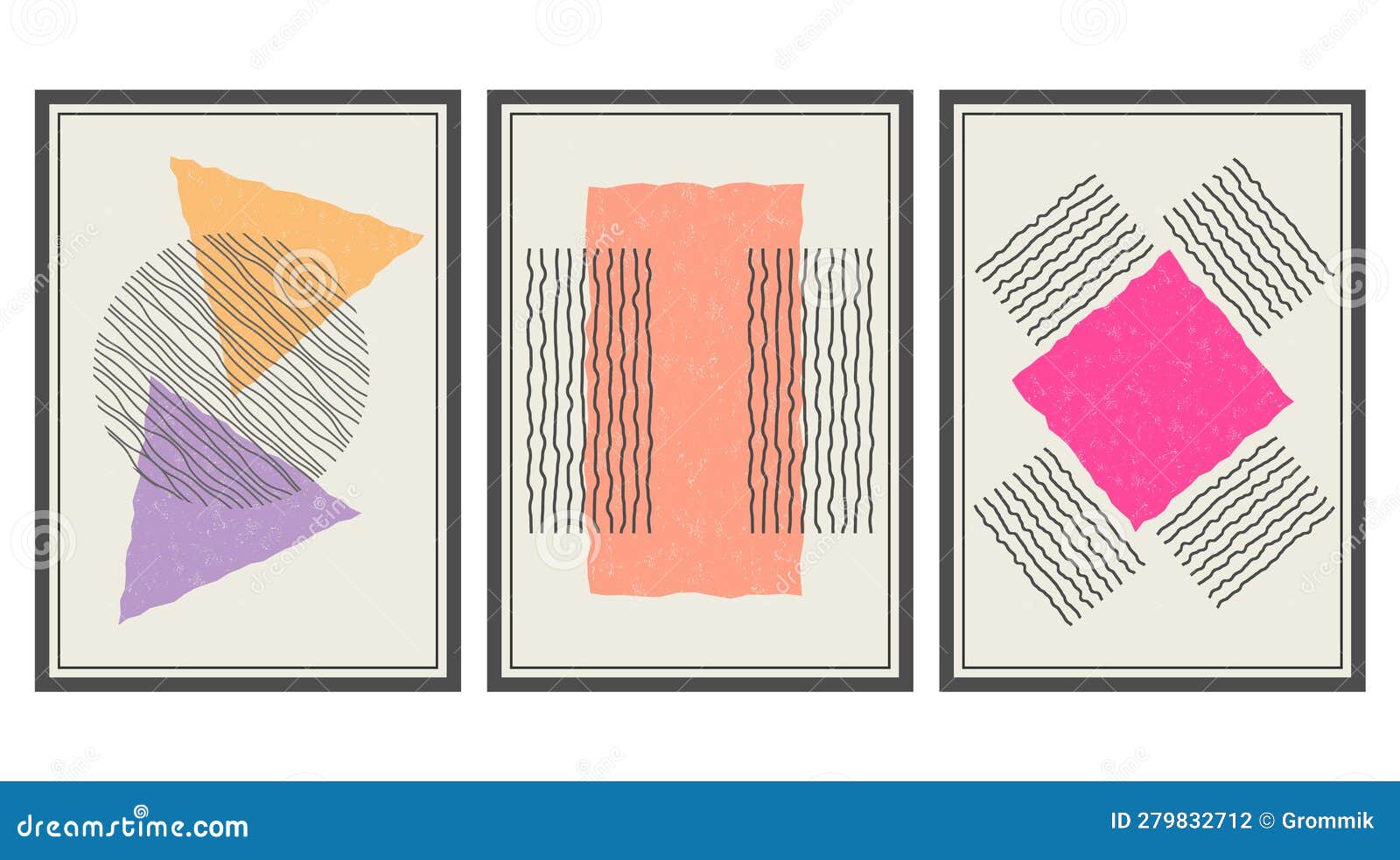 Set of Backgrounds for Interior Design, Poster and Prints. Minimalistic ...