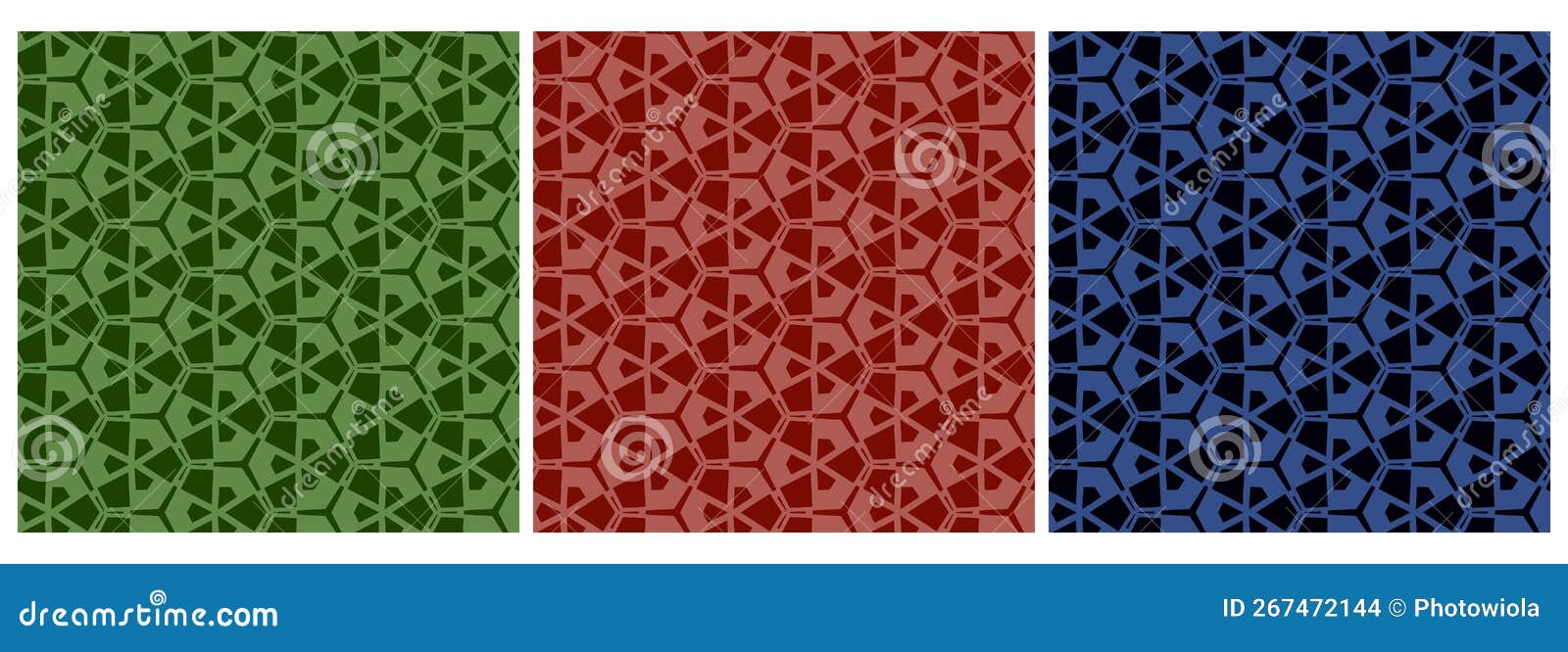 Set of 3 Backgrounds. Pattern on a Solid Background Stock Vector ...