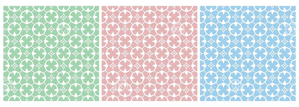 Set of 3 Backgrounds. Pattern on a Solid Background Stock Vector ...