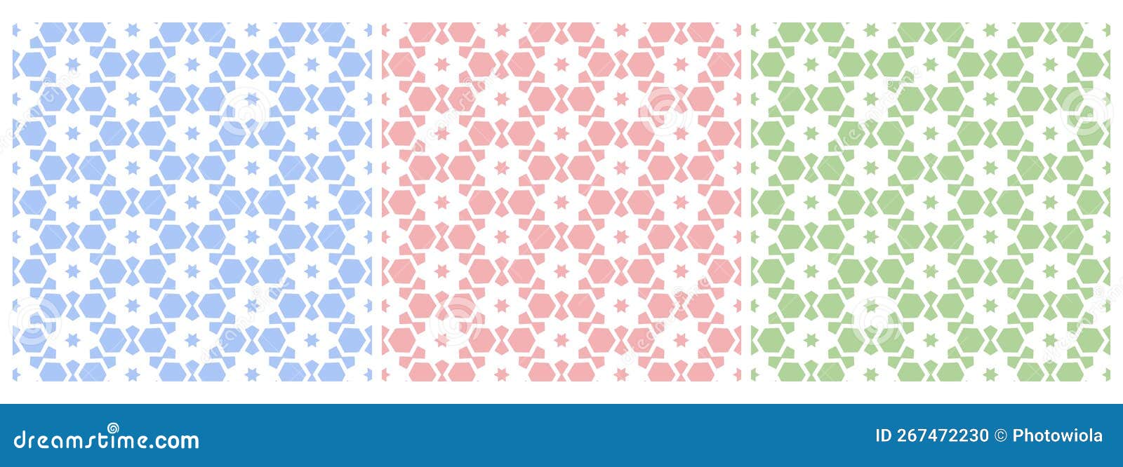 Set of 3 Backgrounds. Pattern on a Solid Background Stock Vector ...