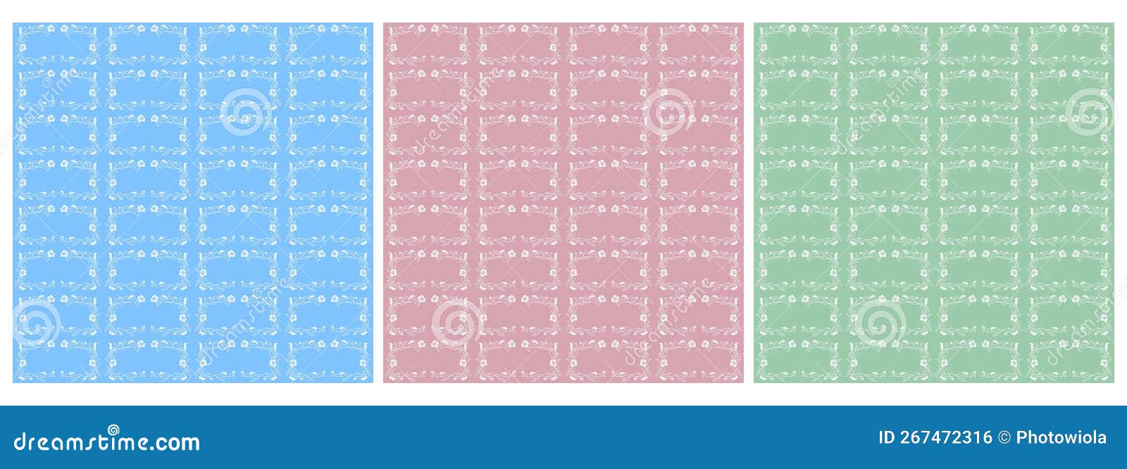 Set of 3 Backgrounds. Pattern on a Solid Background Stock Vector ...