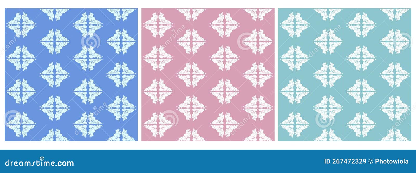 Set of 3 Backgrounds. Pattern on a Solid Background Stock Vector ...