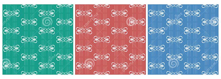 Set of 3 Backgrounds. Pattern on a Solid Background Stock Vector ...