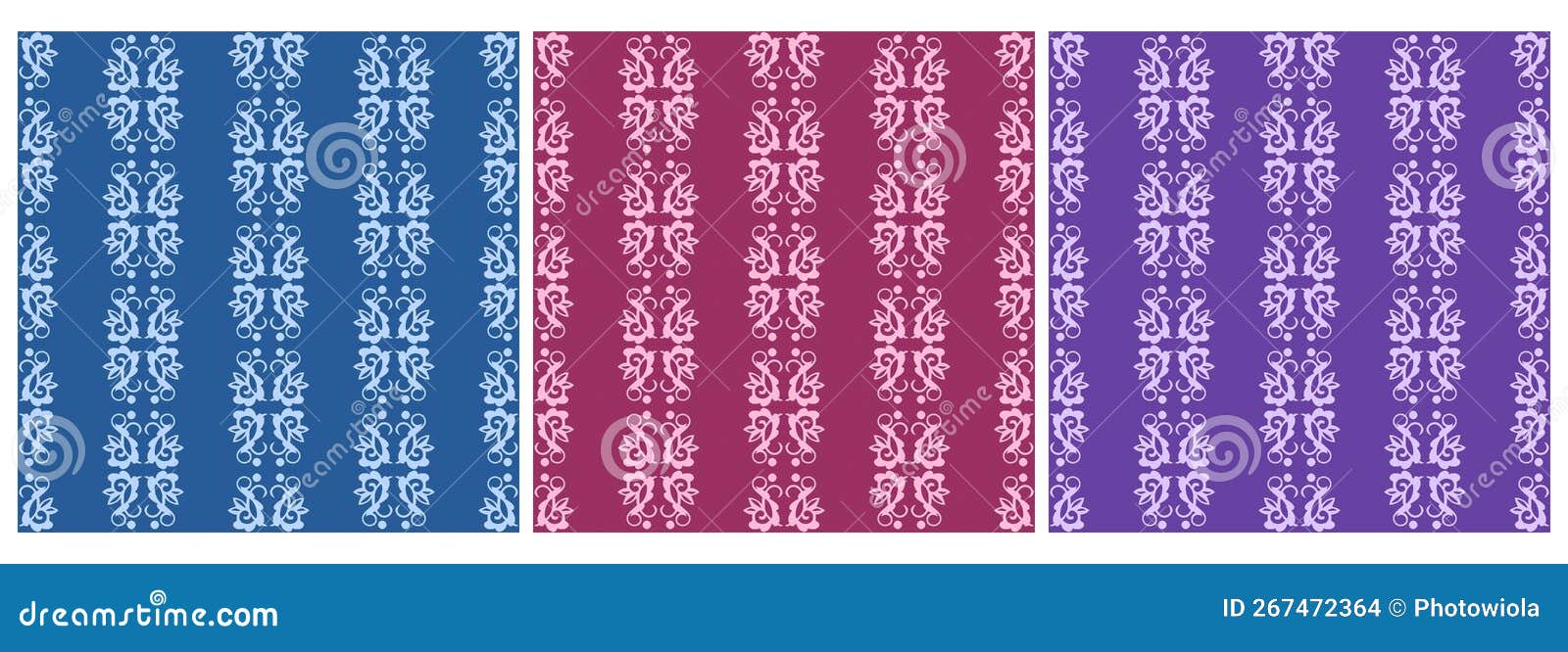 Set of 3 Backgrounds. Pattern on a Solid Background Stock Vector ...