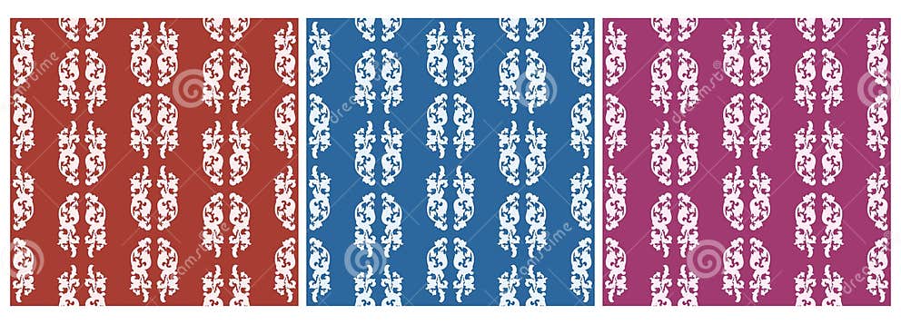 Set of 3 Backgrounds. Pattern on a Solid Background Stock Vector ...