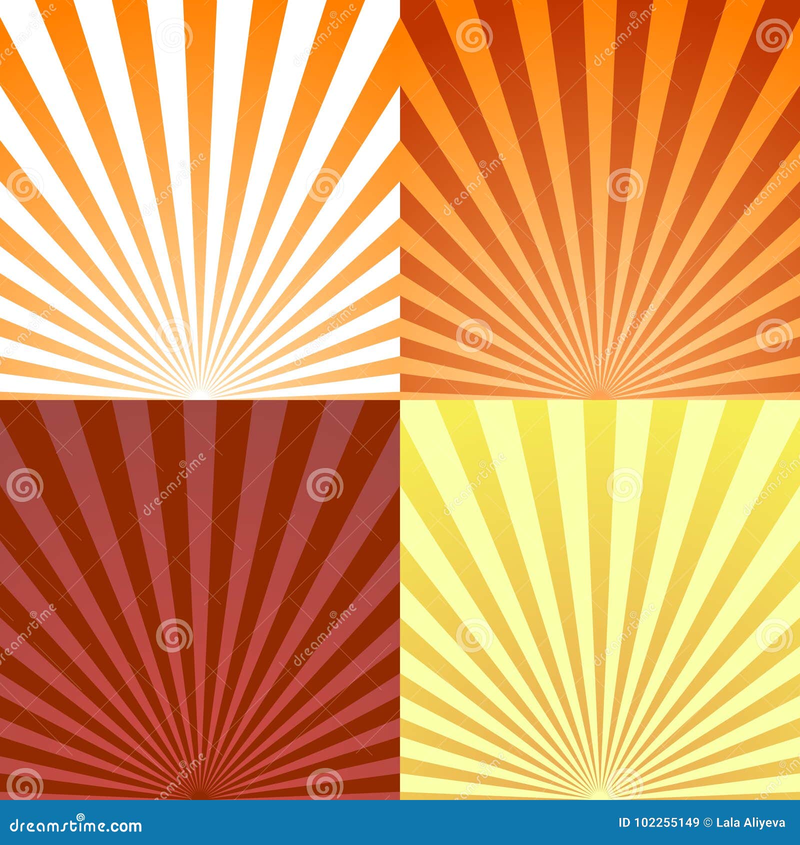 Set of Backgrounds Ray or Abstract Sun Rays. Set Texture Ray Burst and ...