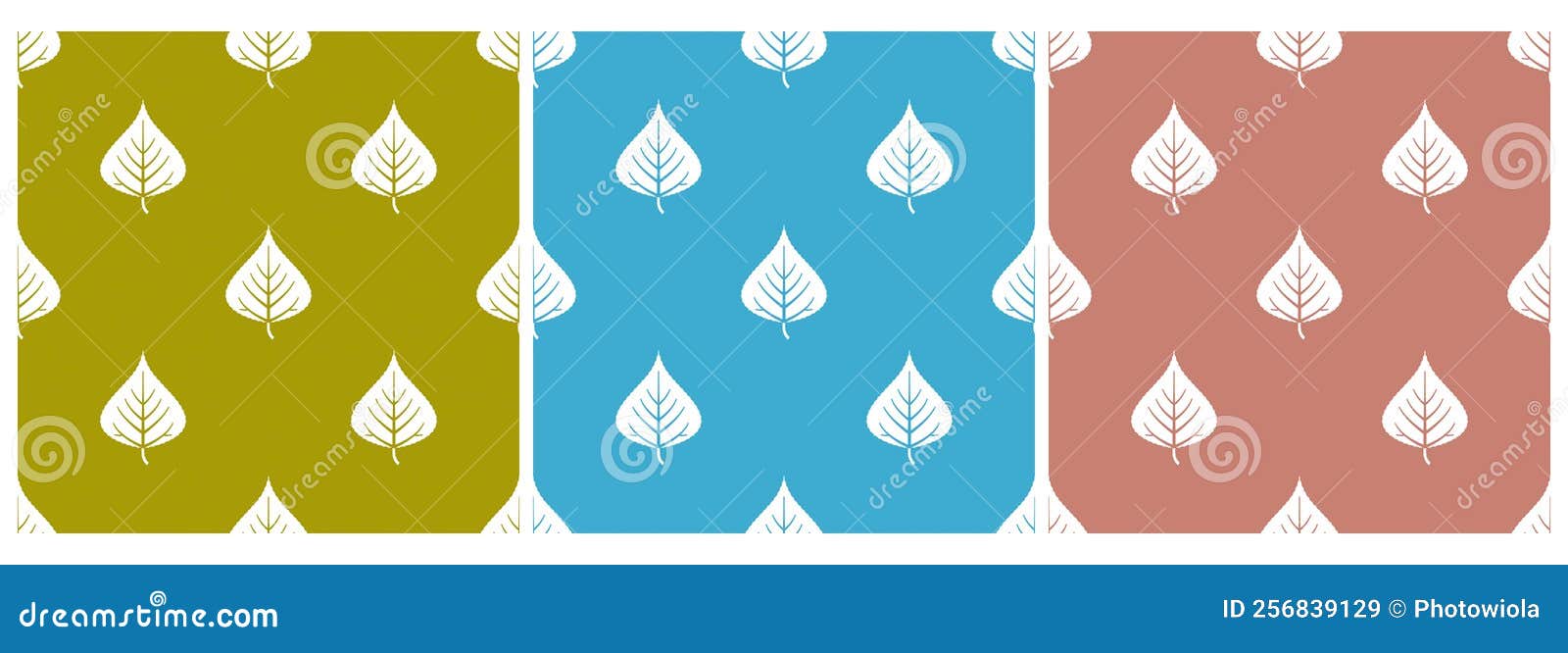 Set of 3 Backgrounds. Seamless Pattern on a Solid Background for ...