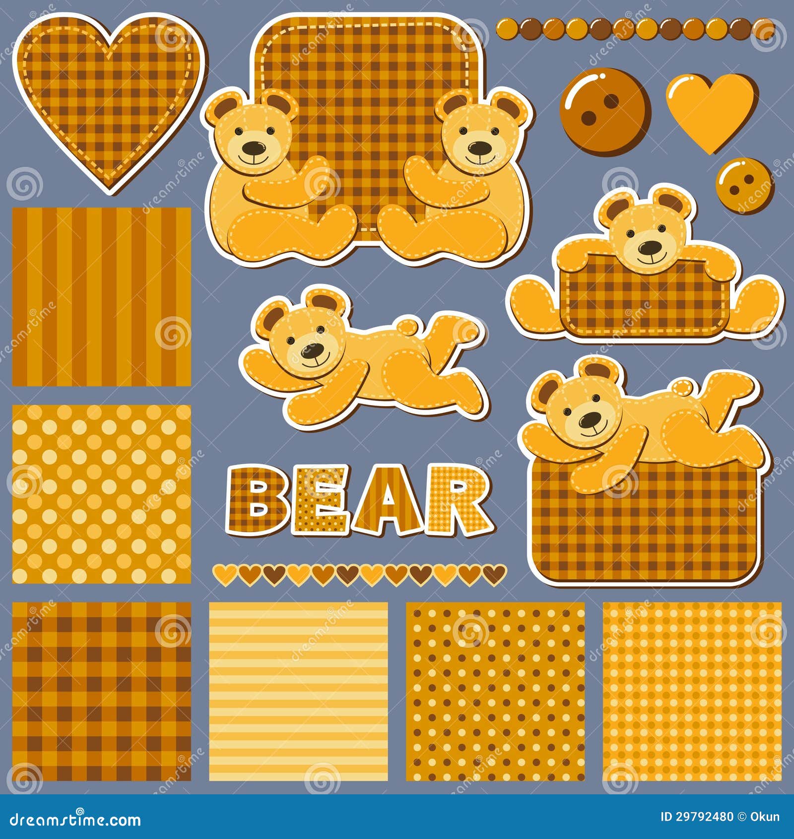 Set of Backgrounds and Stickers Stock Vector - Illustration of button ...