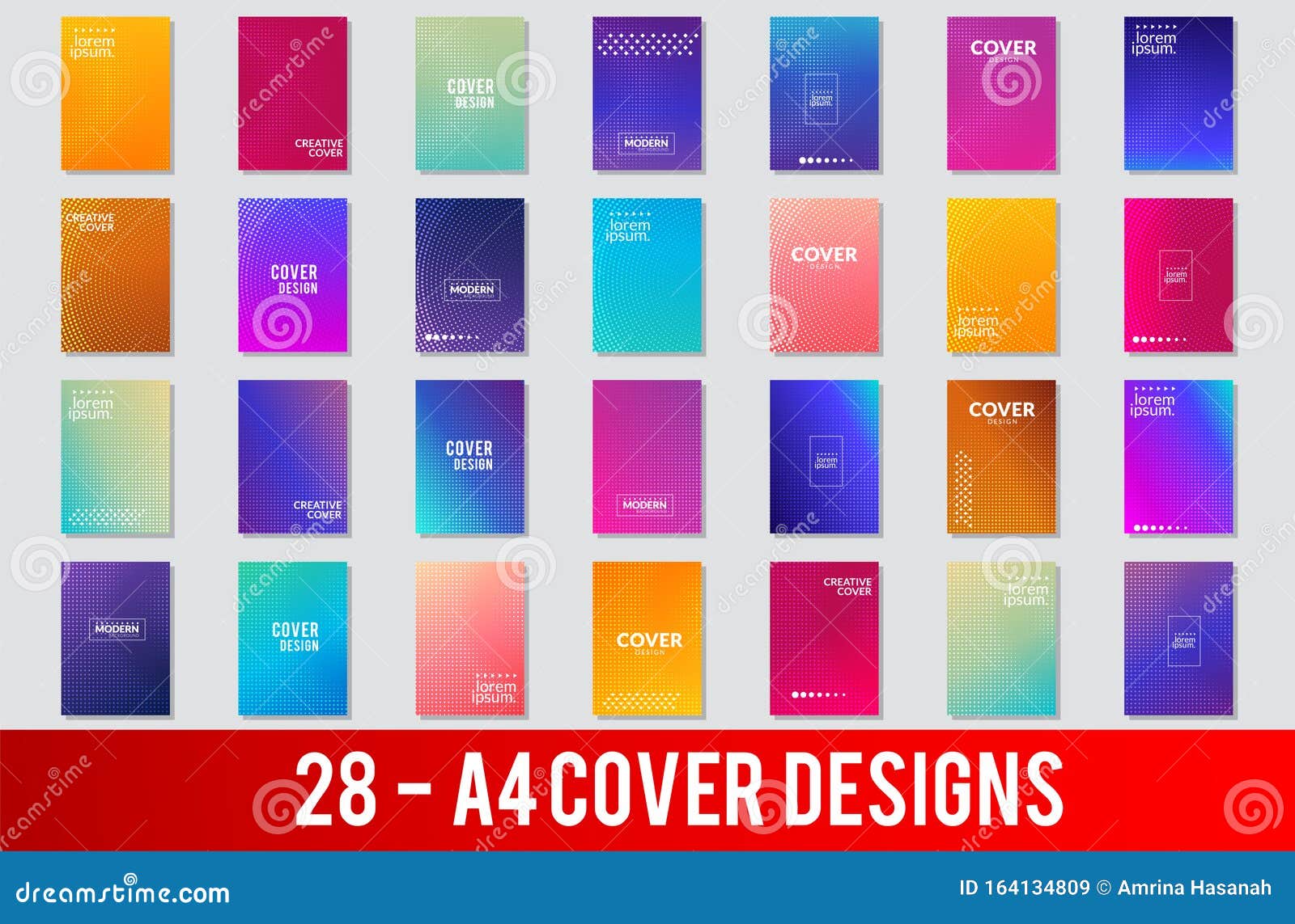 Set of Backgrounds with Trendy Design Stock Vector - Illustration of ...