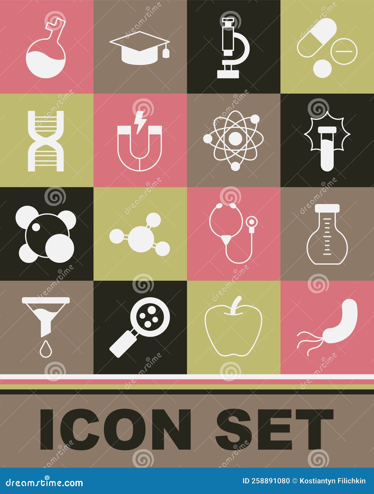 Set Bacteria, Test Tube, Explosion in the Flask, Microscope, Magnet ... Set Bacteria, Test Tube, Explosion in the Flask, Microscope, Magnet ...