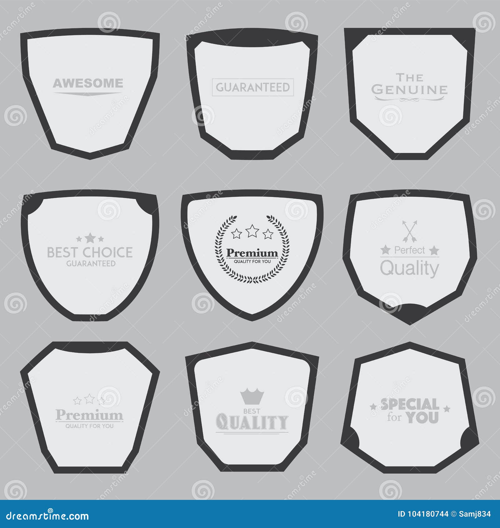 Set of Badge Template stock vector. Illustration of template - 104180744