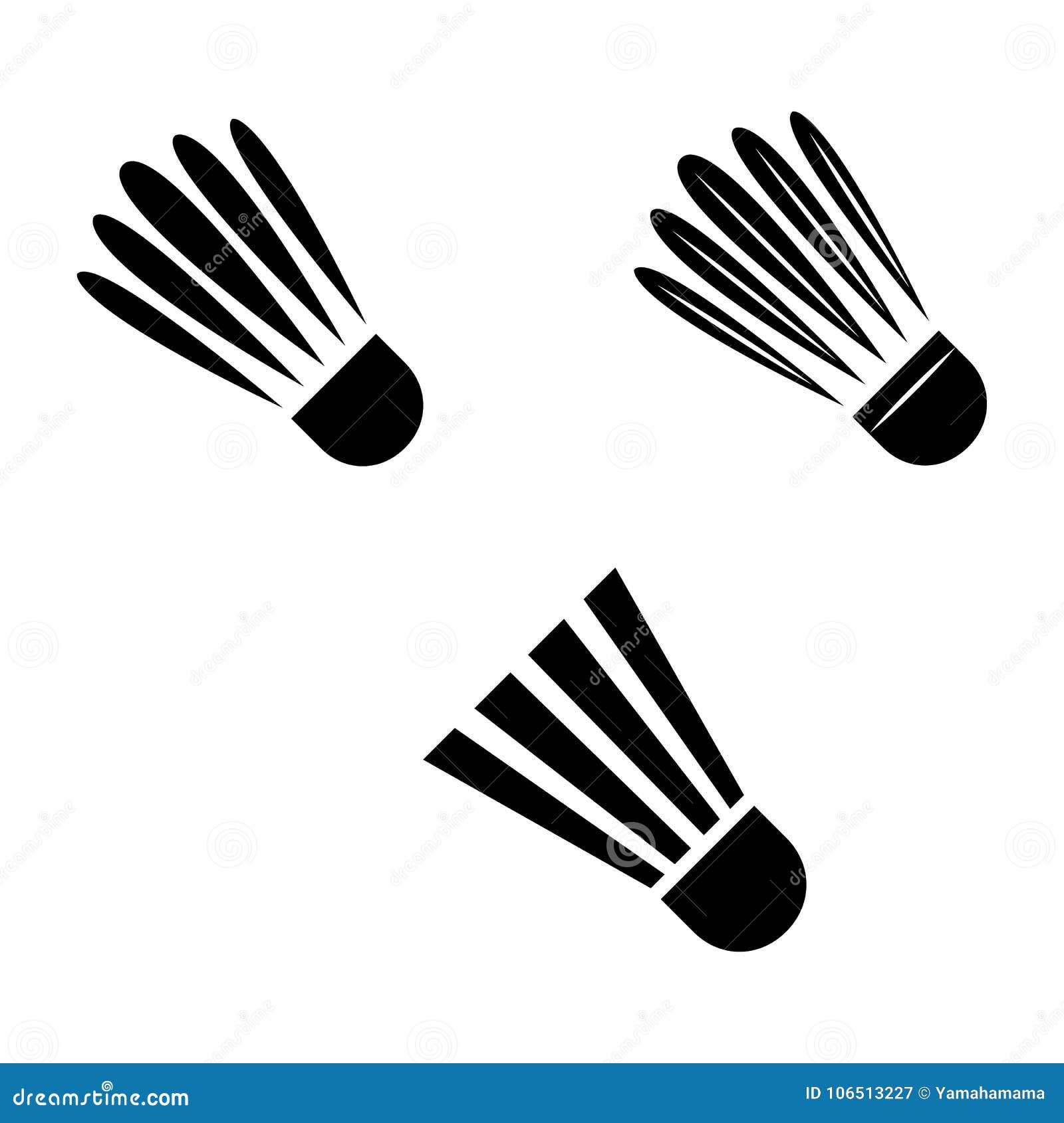 Badminton stock vector. Illustration of minimal, graphic - 106513227