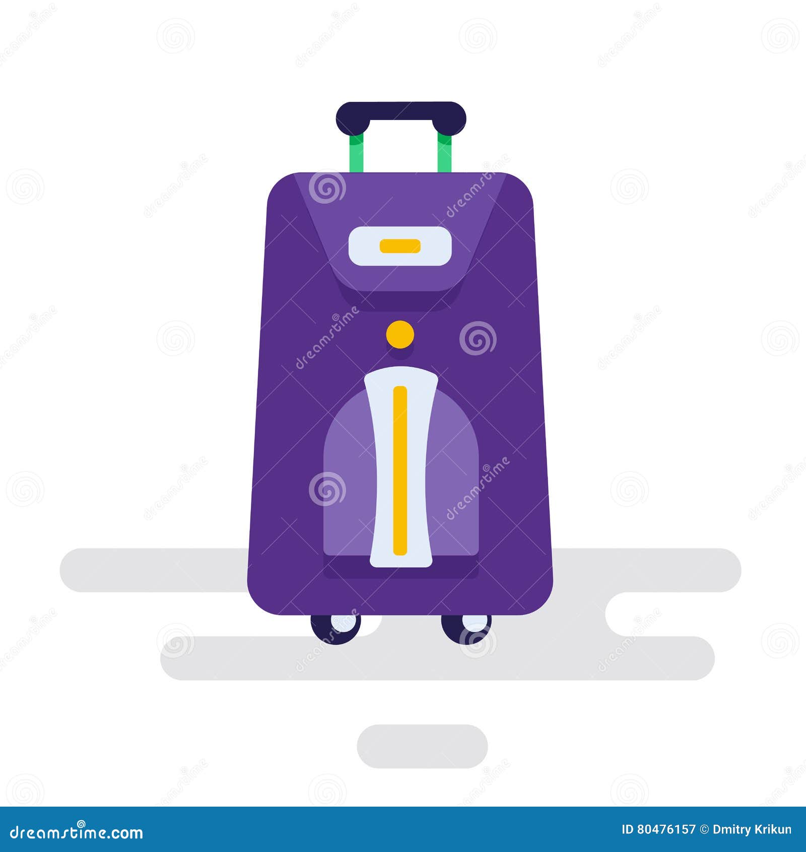 Set of bags with wheel stock illustration. Illustration of icon - 80476157
