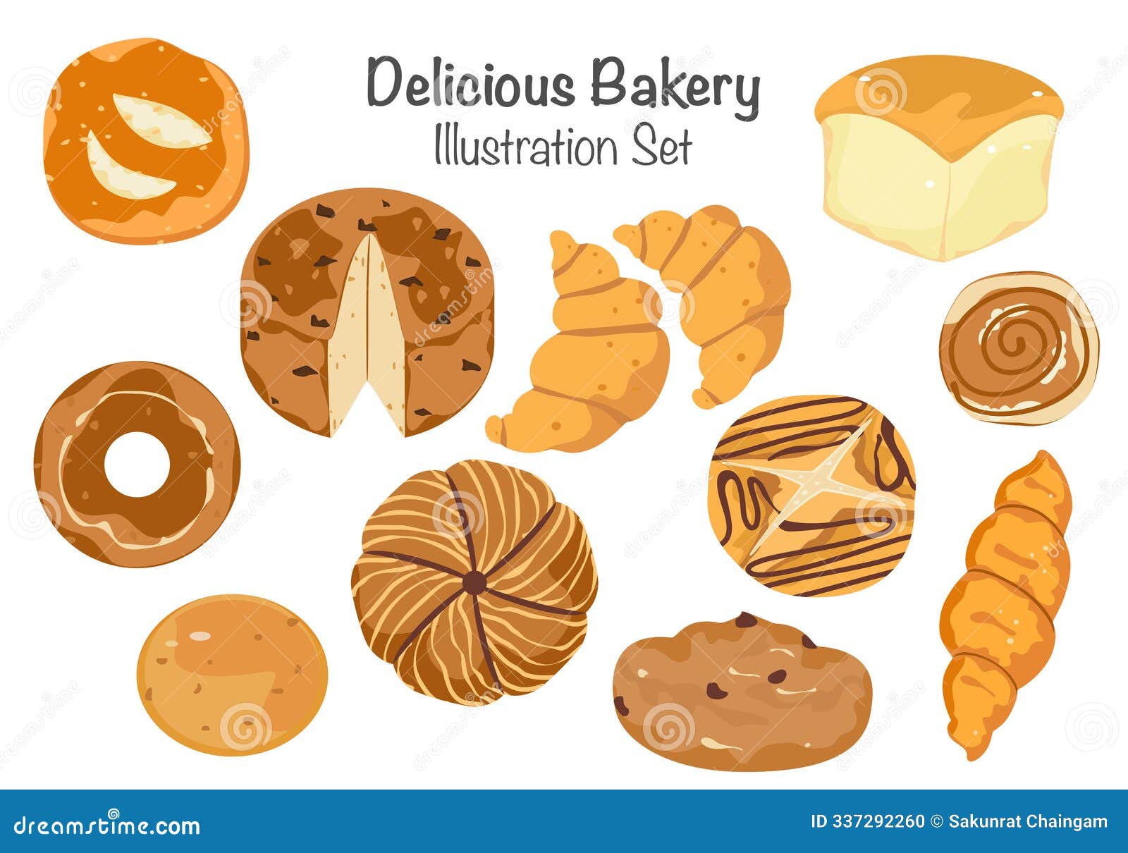 Bakery And Breads Frame Background Template For Menu Design And Poster ...