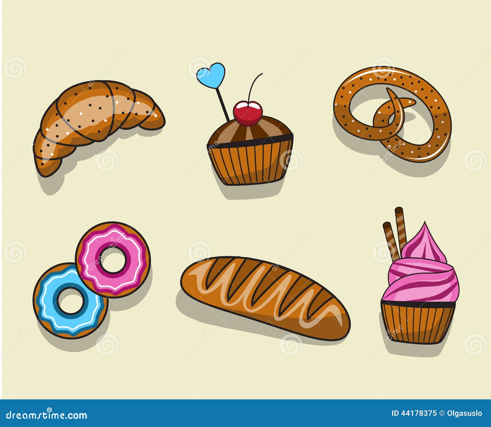 Set baking stock vector. Illustration of gourmet, food - 44178375