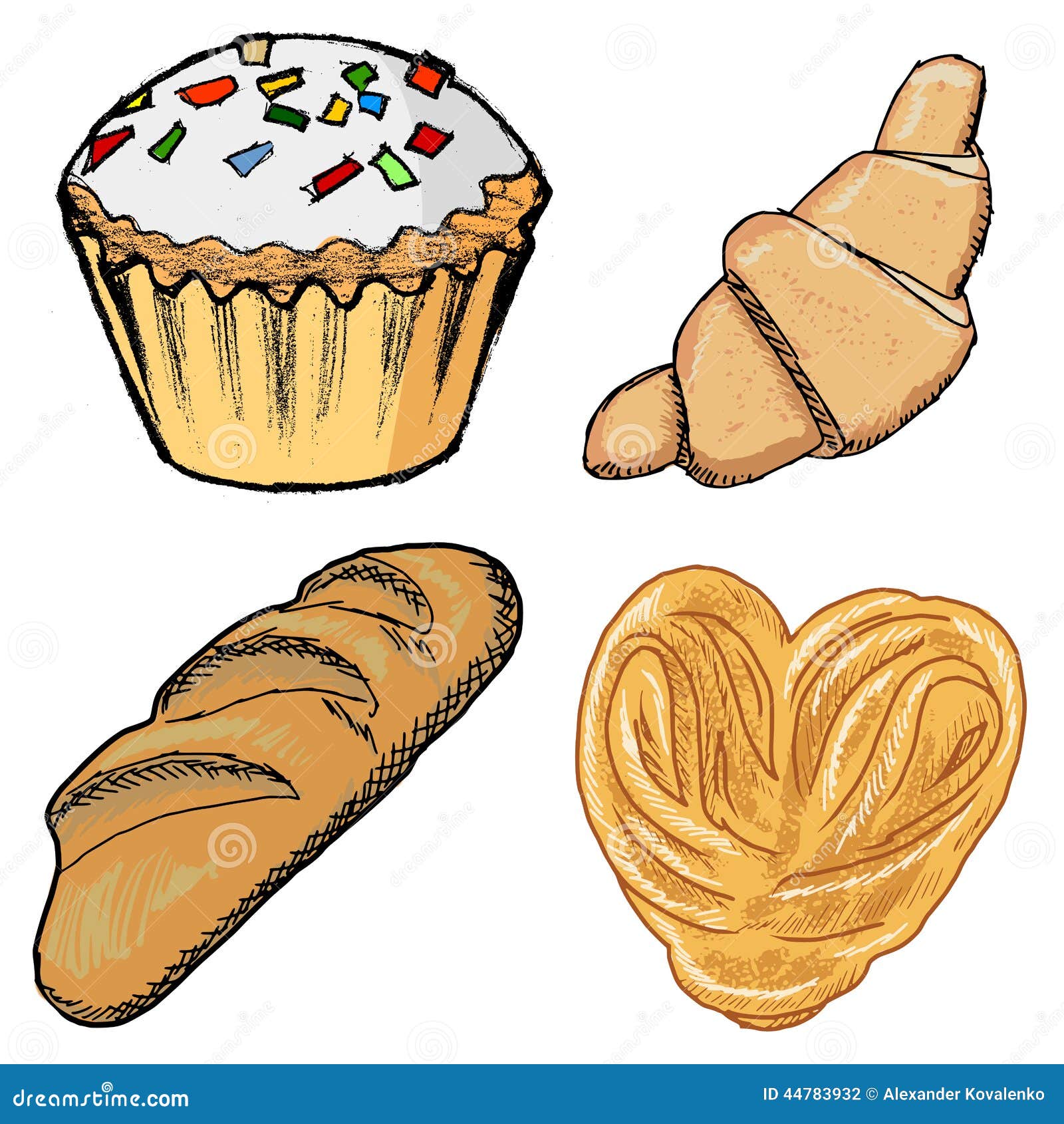 Set of baking stock vector. Illustration of cream, bakery - 44783932