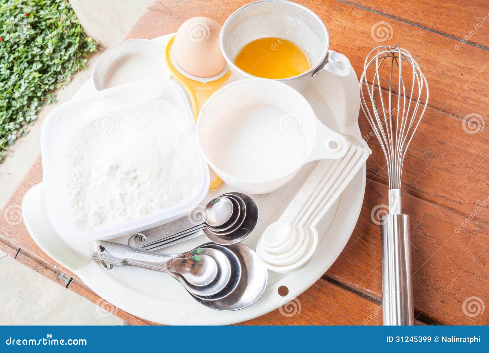 Set of baking ingredients stock image. Image of preparation - 31245399