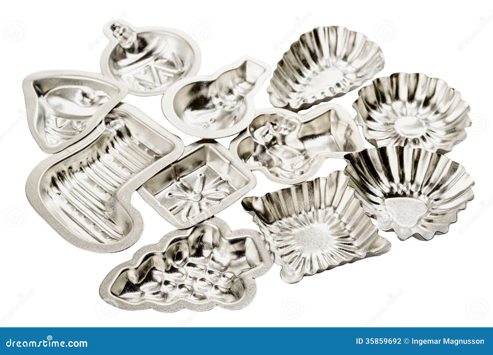 Set of baking tins stock photo. Image of tree, shape - 35859692