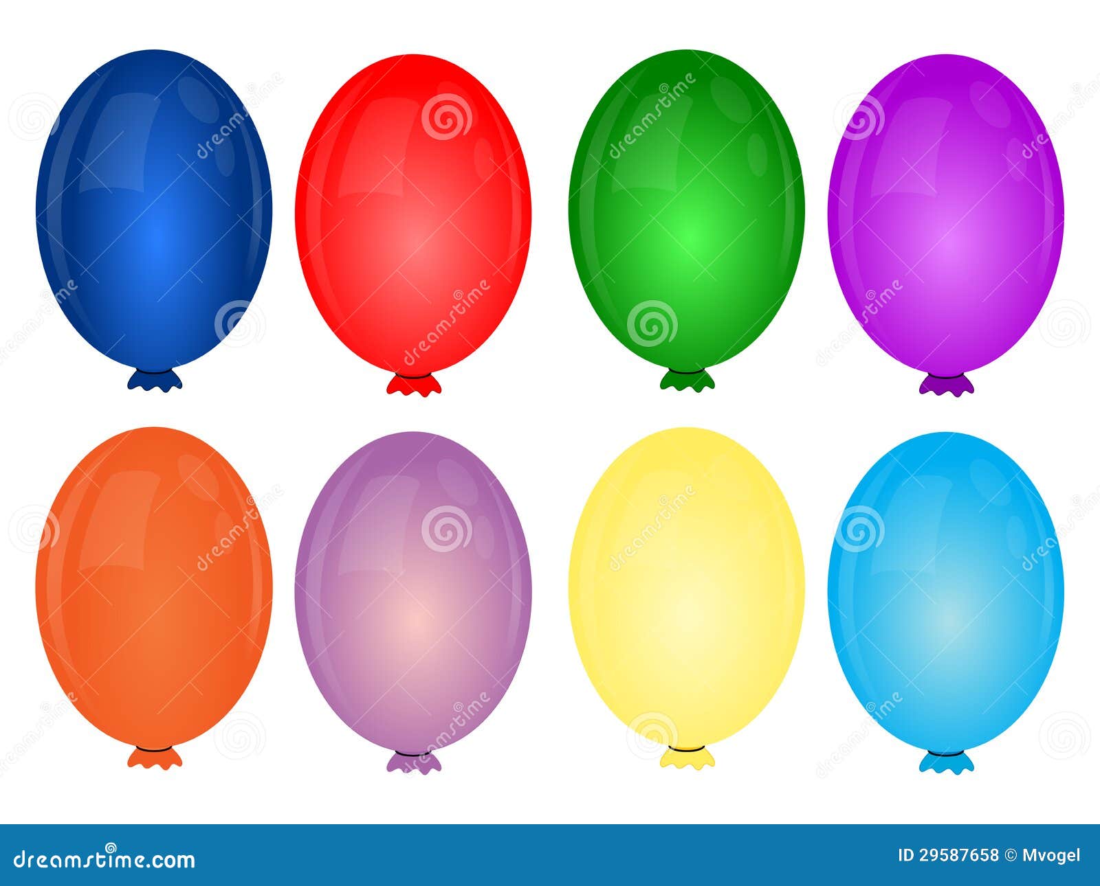 Set of Balloons stock illustration. Illustration of celebration - 29587658
