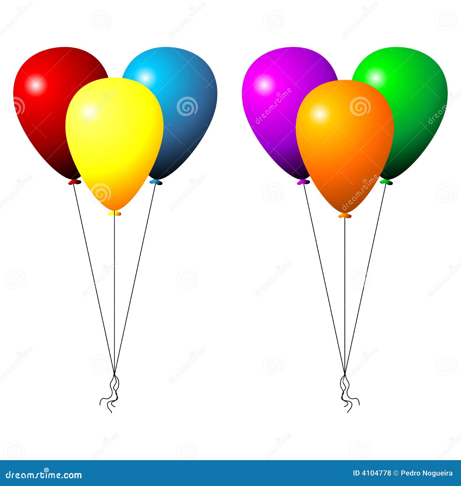 Set Of Balloons Royalty Free Stock Photos - Image: 4104778